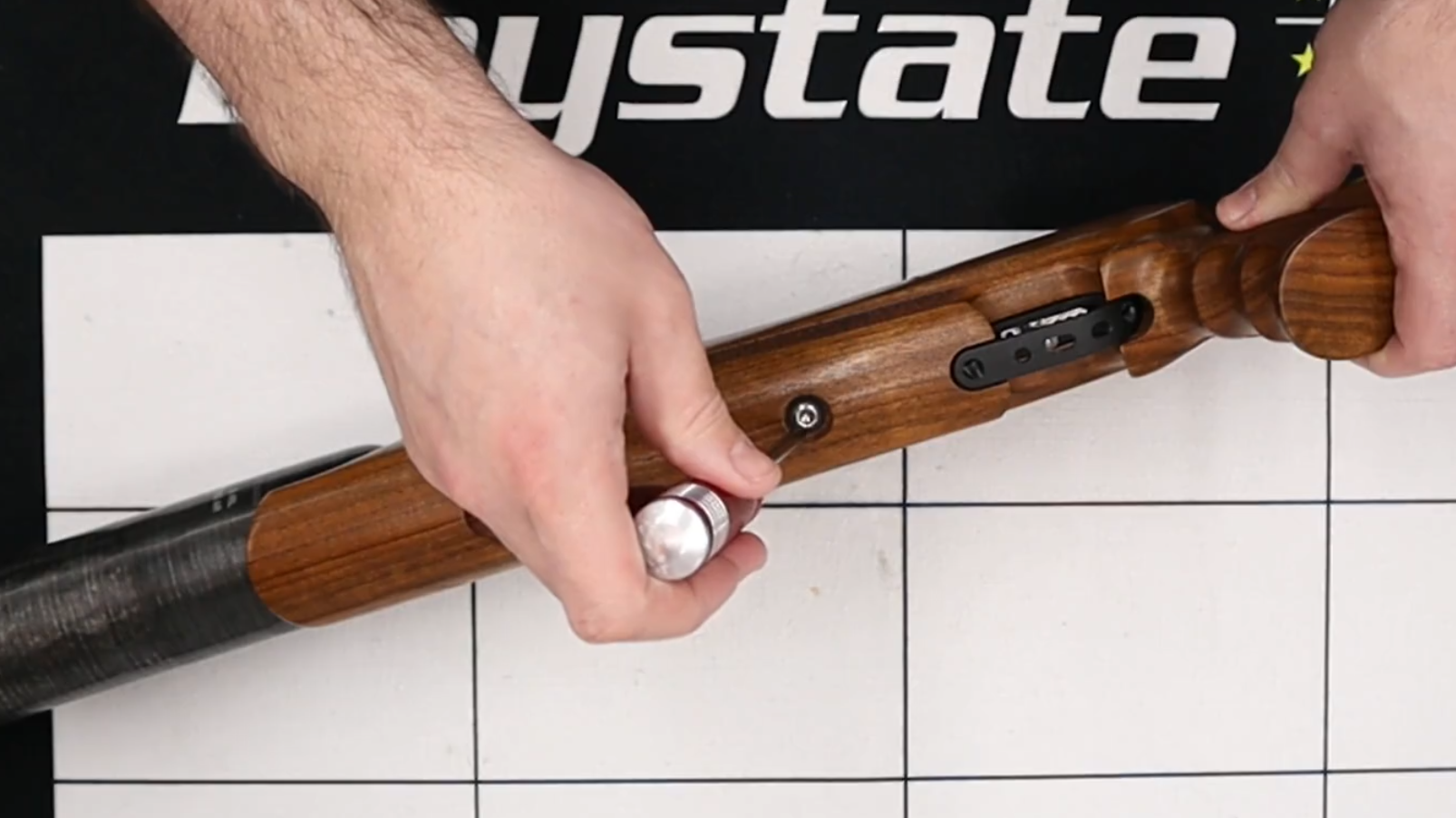 1.05 The stock is removed by undoing a single Allen bolt - Daystate